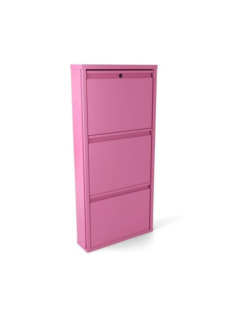 Buy Godrej Interio Step in L Textured Purple Alloy Steel Shoe Cabinet ...
