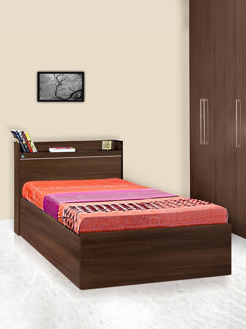 Buy Delite Kom Cherry Acacia Dark Engineered Wood Single Box Bed at Best Price Tata CLiQ