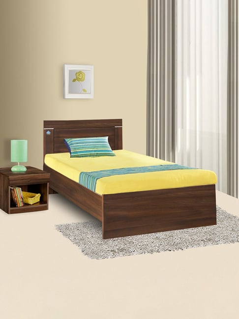 Buy Delite Kom Treasure Acacia Dark Engineered Wood Single Bed at Best Price Tata CLiQ