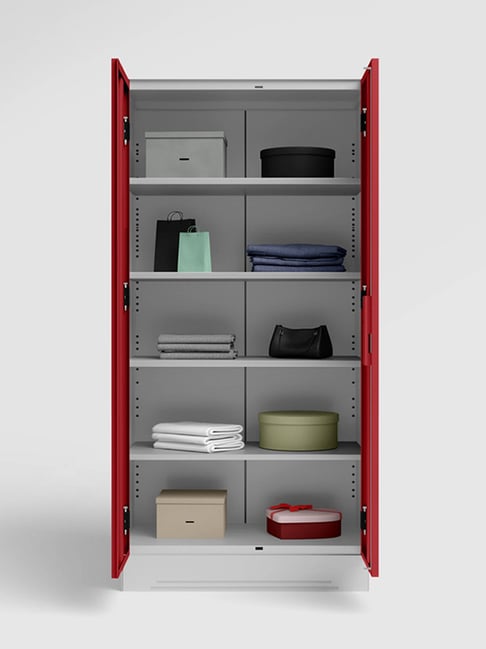 Buy Godrej Interio Slimline Baked Apple Metal 4 Shelves Almirah at Best Price Tata CLiQ