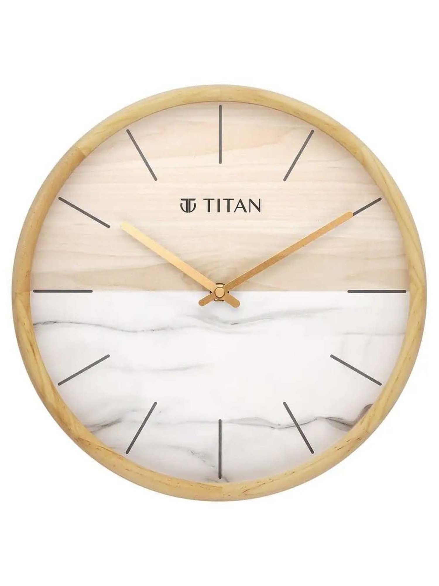 Titan NSW0077WA01 Light Brown Wooden Wall Clock