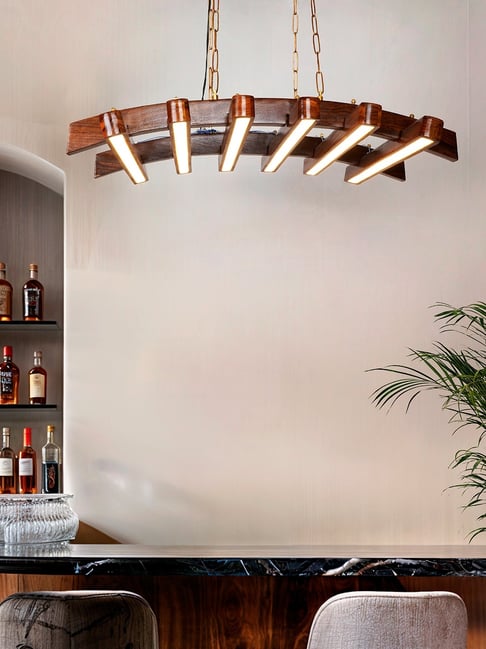 Wood Ladder Chandelier