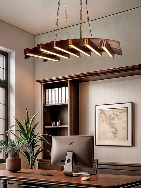 Wood Ladder Chandelier
