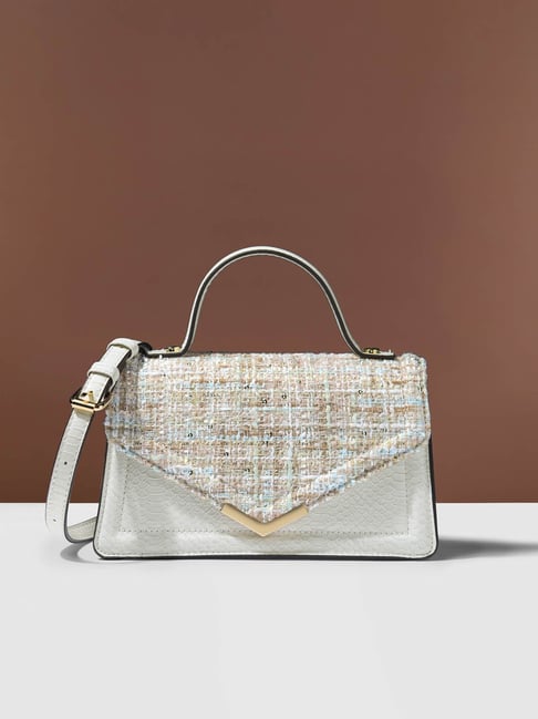 Accessorize London White Solid Handbag