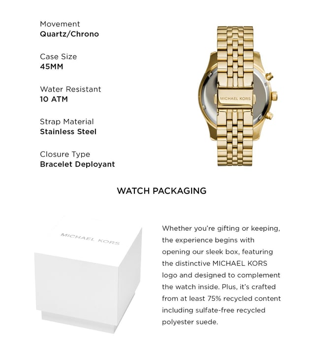 Buy MICHAEL Michael Kors MK8286 Lexington Chronograph Watch for Men ...