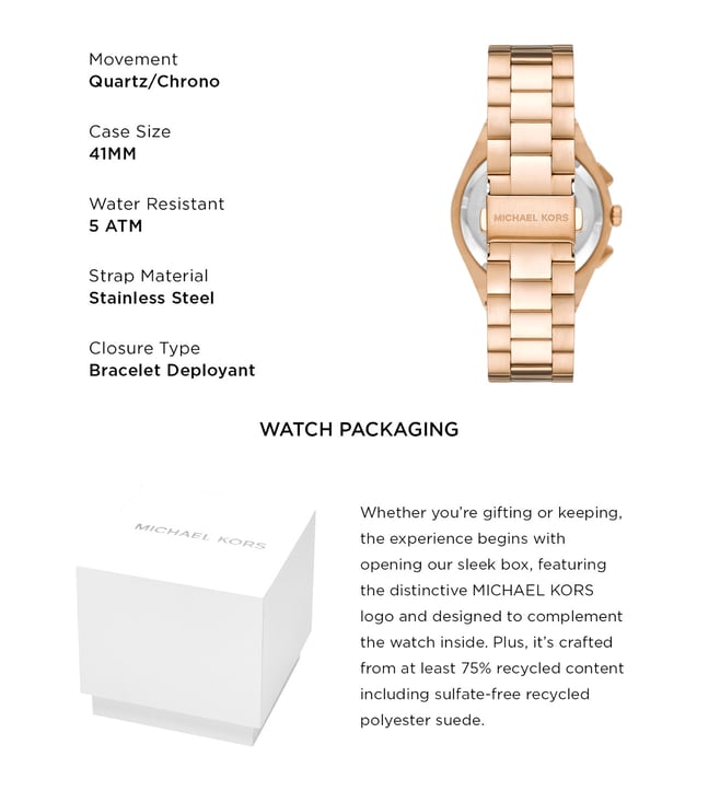 Buy Michael Kors MK9119 Lennox Chronograph Watch for Men Online @ Tata ...