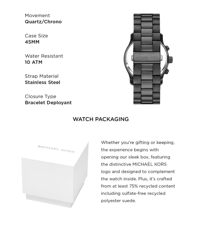 Buy Michael Kors MK9073 Runway Analog Watch for Men Online @ Tata CLiQ ...