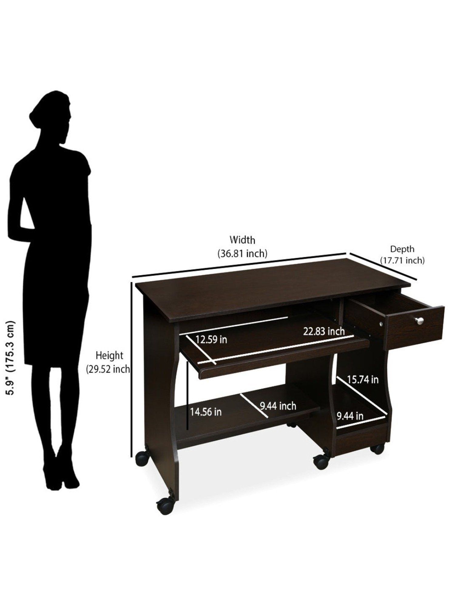 Zenith computer table by nilkamal store