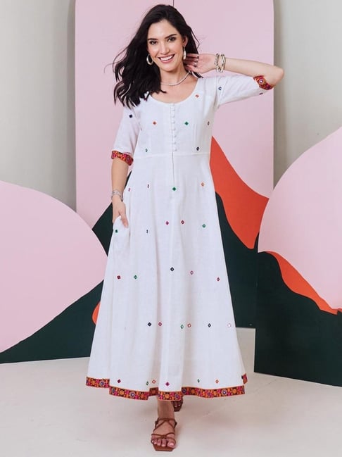 Women's Clothing Gulaal Western wear White Dresses