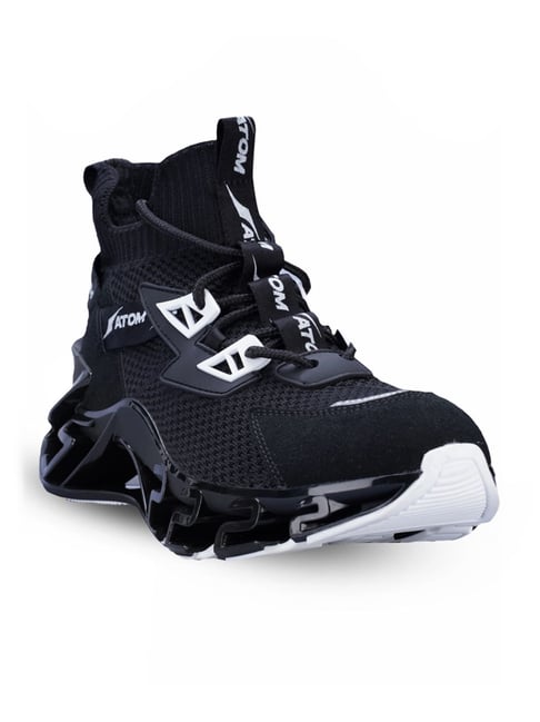 Atom Men Black Running Sports Shoes