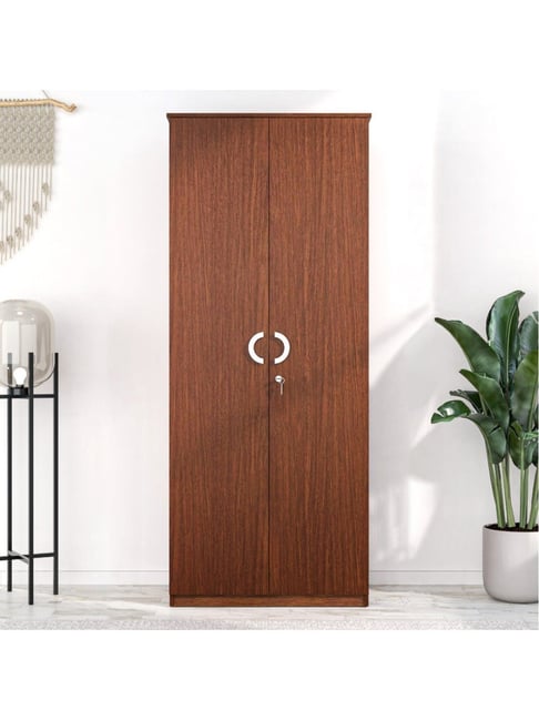 Buy Nilkamal Massif Urban Walnut Engineered Wood 2 Door Wardrobe at ...