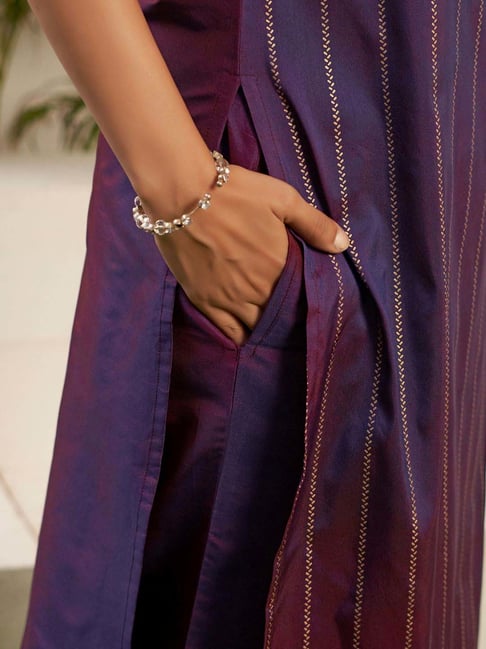 Women's Clothing Purple Suits for Ethnic Wear by Skylee