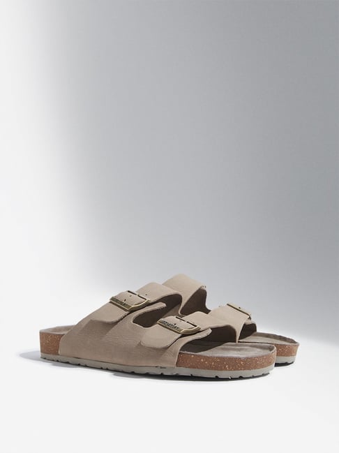 SOLEPLAY by Westside Taupe Dual-Strap Slip-On Sandals - Price History