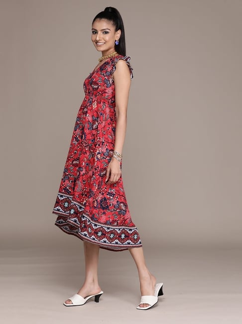 Women's Clothing Label Ritu Kumar Western wear Dark Red Dresses