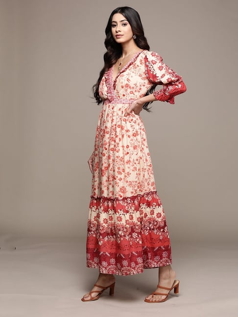 Women's Clothing Label Ritu Kumar Western wear Dark Red Dresses