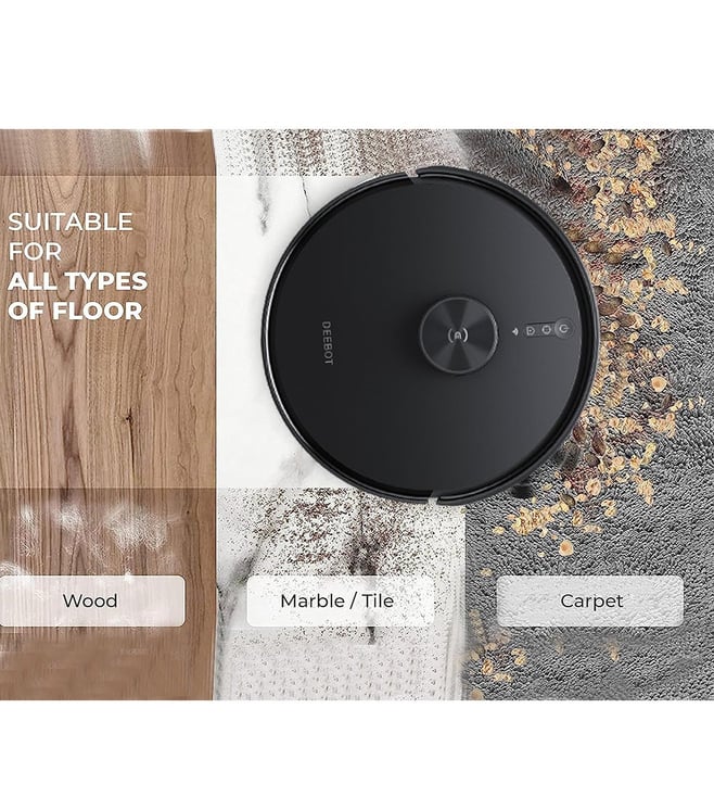 Ecovacs Black Deebot Y1 Pro Small Robotic Vacuum Cleaner