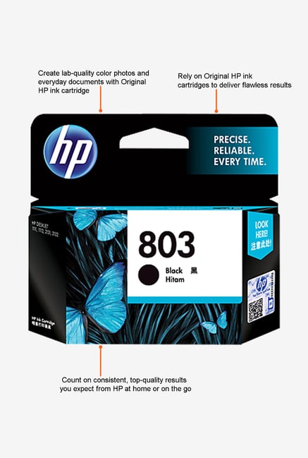 Buy HP 803 Black Original Ink Cartridge (F6V21AA) online at TATACLiQ.com