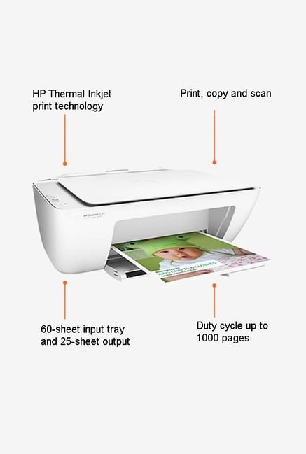 Buy HP DeskJet 2131 All-in-One Printer White Online at Best Prices ...