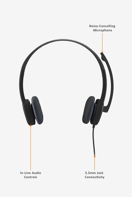 Logitech H151 Headset Black at tataCliQ.com