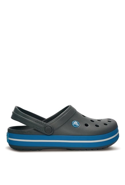 Buy Crocs Dark Grey & Blue Back Strap Clogs for Men at Best Price ...
