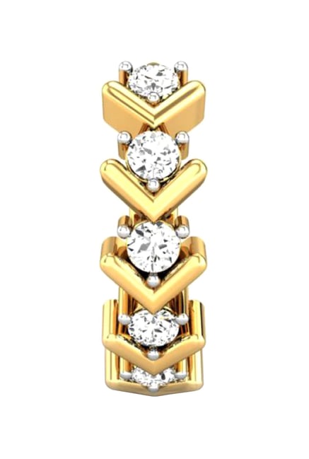 Buy Candere By Kalyan Jewellers 18k Gold And 005 Ct Diamond Nose Ring Online At Best Price Tata Cliq
