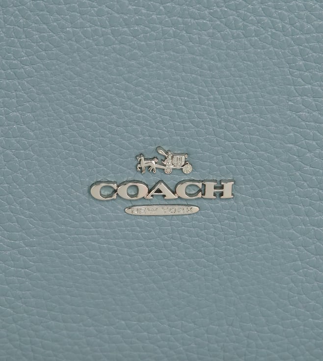 Buy Coach Edie 28 Silver Cloud Pebble Leather Shoulder Bag for Women ...