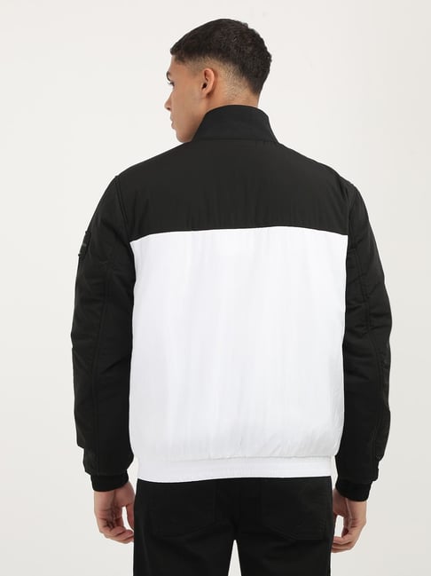 Calvin klein black and white jacket store