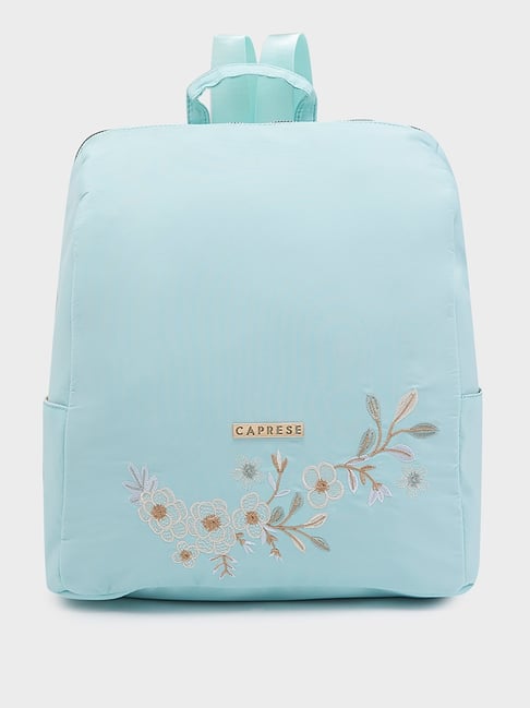 Caprese Faux leather Light Blue Women Backpack