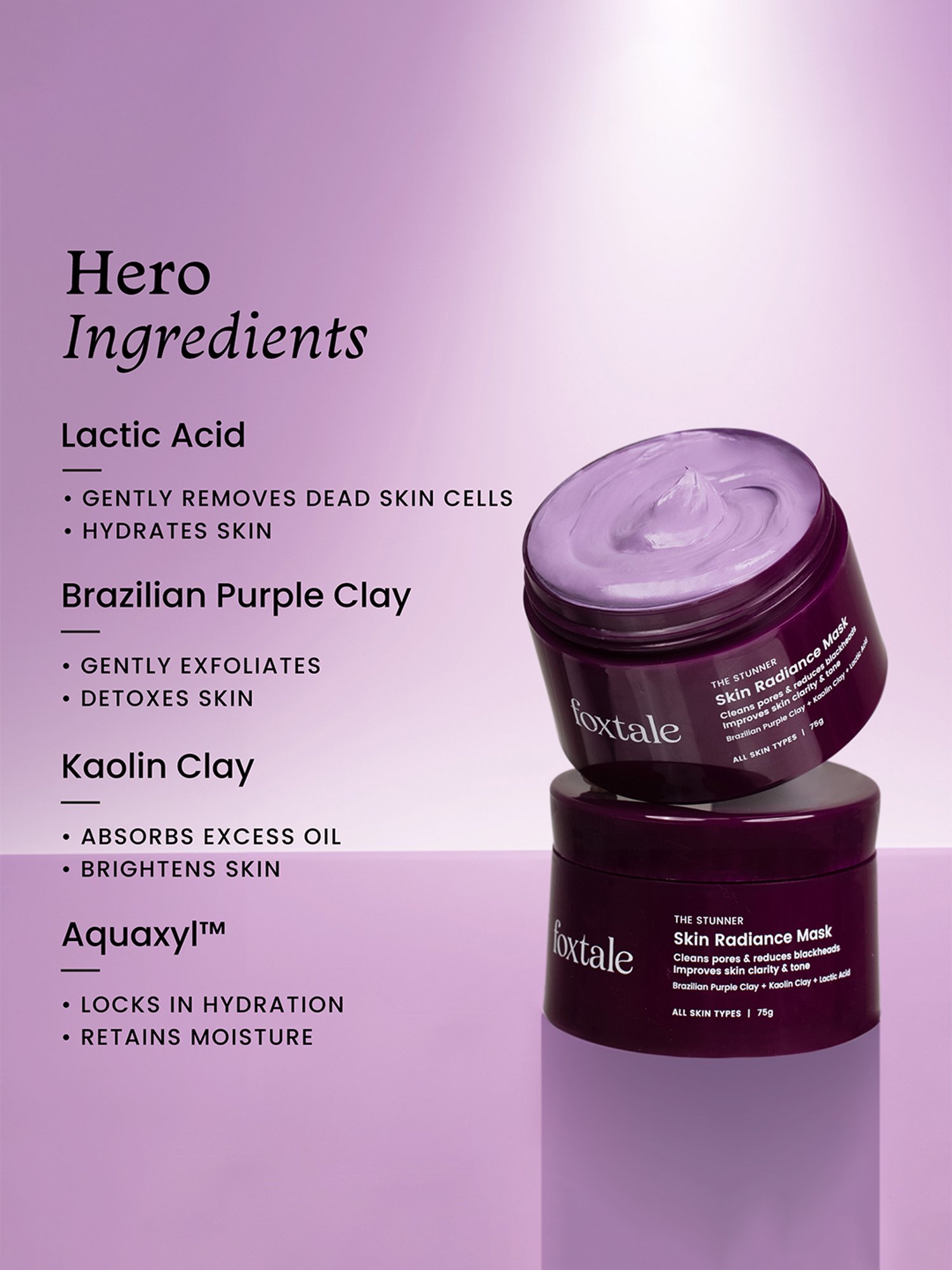 Foxtale The Stunner Skin Radiance Mask - 75 gm