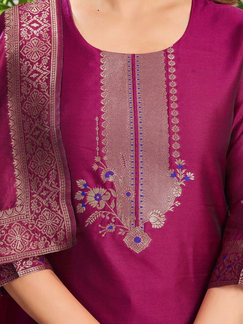 Women's Clothing Maroon Suits for Ethnic Wear by Skylee