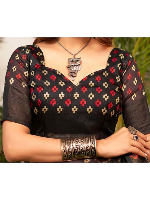 Women's Clothing Satrani Black Ethnic Wear Sarees and Lehenga Sets
