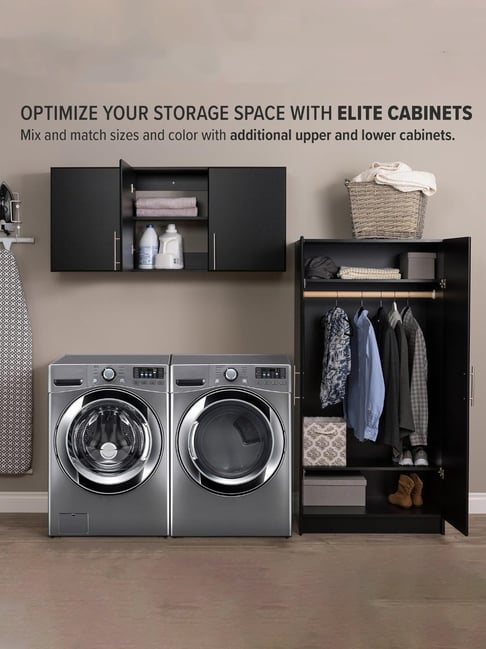 Spyder Craft Black Engineered Wood 3 Door Wall Mounted Kitchen Cabinet