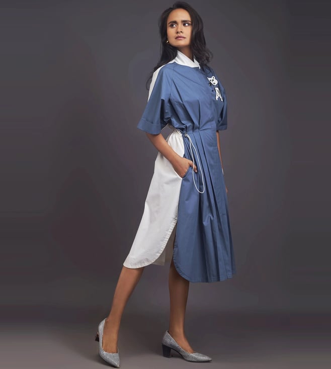 Deepika Arora Blue & White In To The Wild Dress