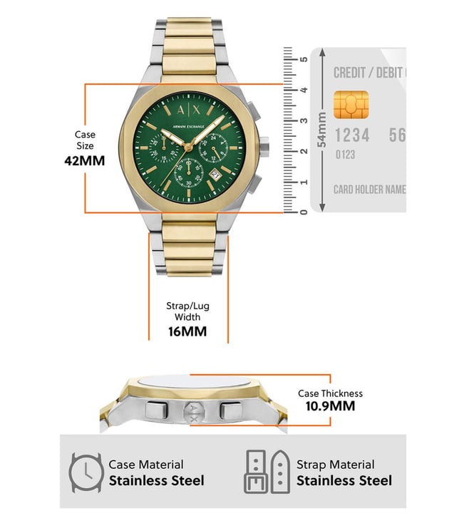 Buy Armani Exchange AX4184 Chronograph Watch for Men Online @ Tata CLiQ ...