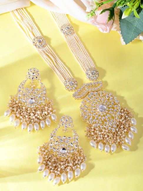 VOJ Gold Plated Wedding Pearl Jewellery Set Big Sale - The Director's Cut