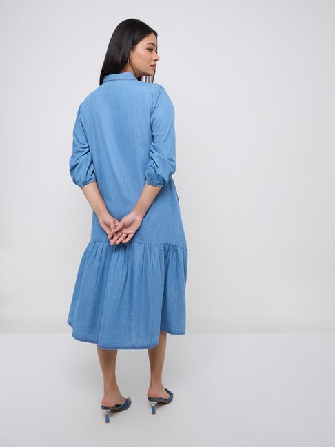 Women's Clothing Diza Light Blue Ethnic Dresses