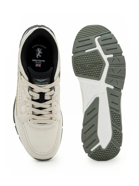 Beige Running Sports Shoes for Men by Red Tape