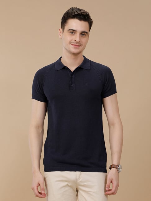 CAVALLO by Linen Club Men T-shirts & Polos in Navy Blue