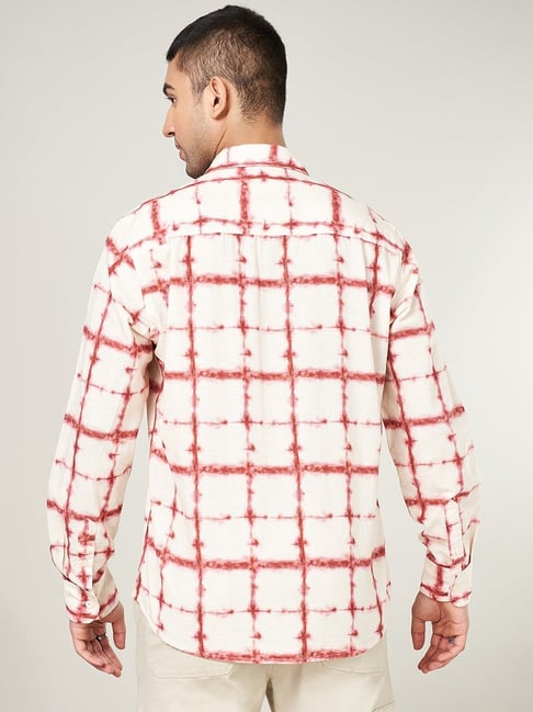 Urban Ranger by Pantaloons Beige & Red Shirts for Men