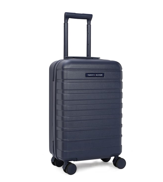 Buy Tommy Hilfiger Navy Hoover X Hard Small Cabin Trolley Online @ Tata ...