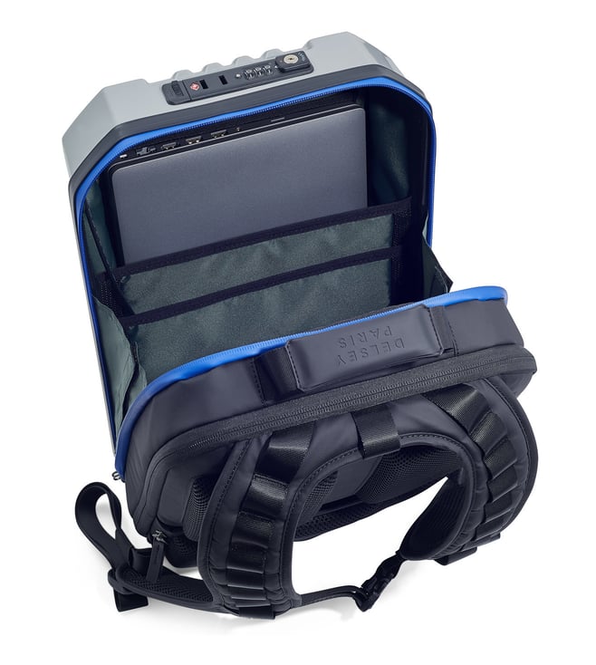 Delsey Paris Storm Grey REMPART Medium Hybrid Backpack