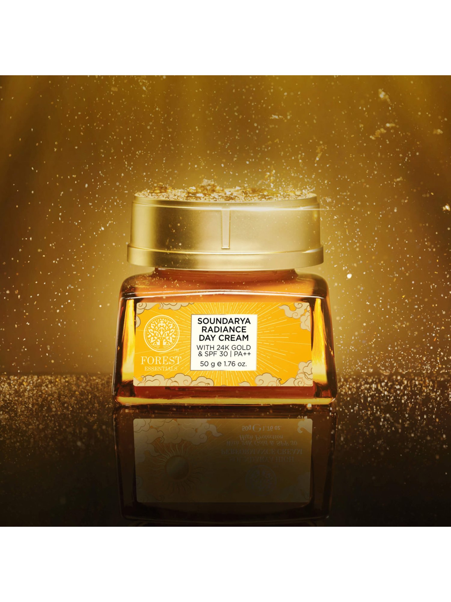 Forest Essentials Soundarya Radiance Day Cream with 24K Gold & SPF30 ...