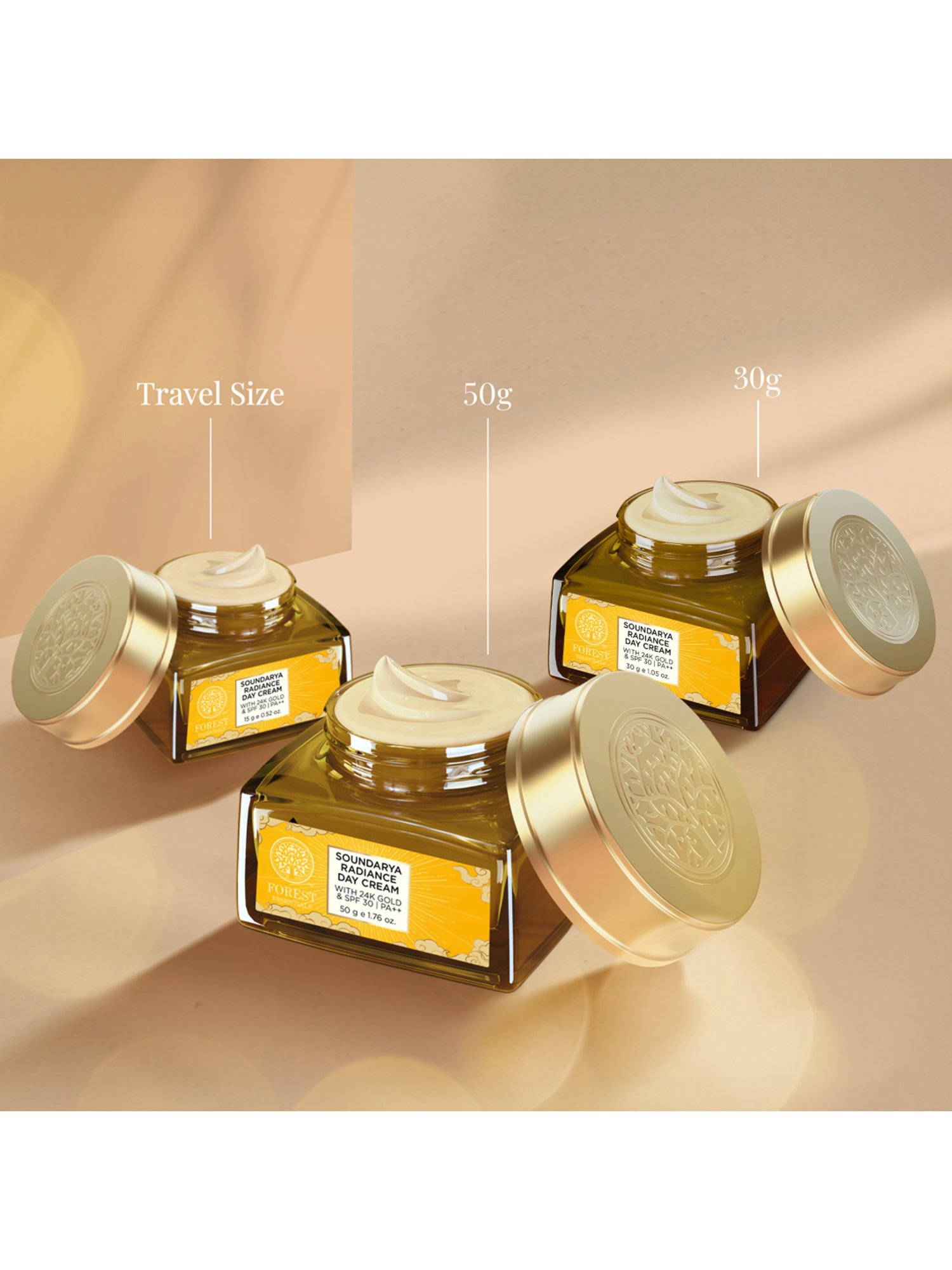 Forest Essentials Soundarya Radiance Day Cream with 24K Gold & SPF30 ...