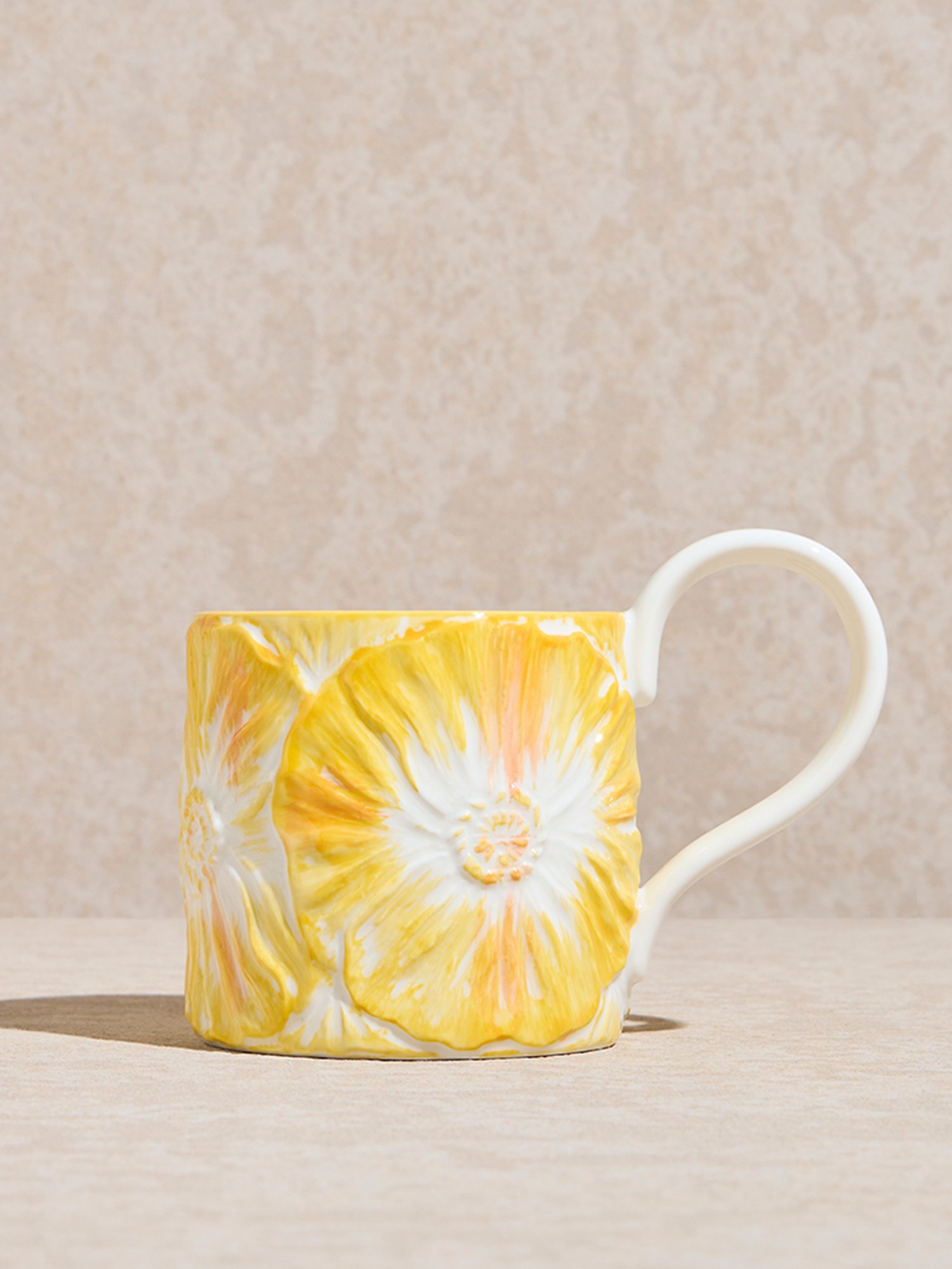 Westside Home Yellow Sunflower Design Mug