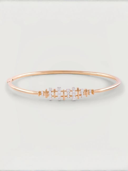 Buy Luminous Connect Gold & Diamond Bangle Online At Best Price @ Tata CLiQ
