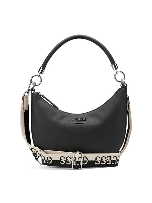 Guess Black Solid Monica Mini Hobo Bag