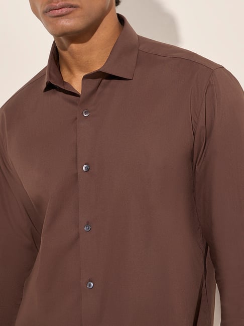 WES Formals Shirts for Men in Brown