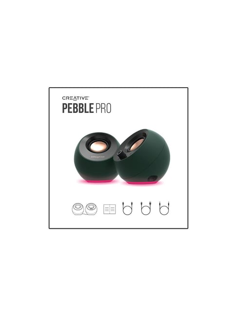 Creative Black Pebble Pro Computer Rgb Speakers With Bluetooth
