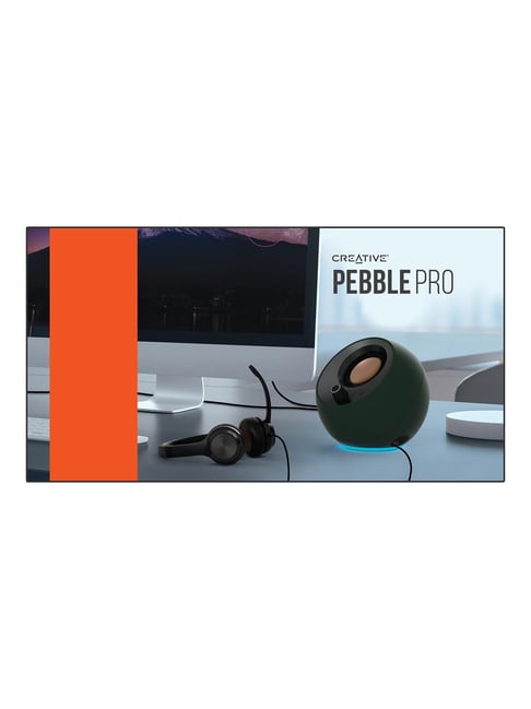 Creative Black Pebble Pro Computer Rgb Speakers With Bluetooth