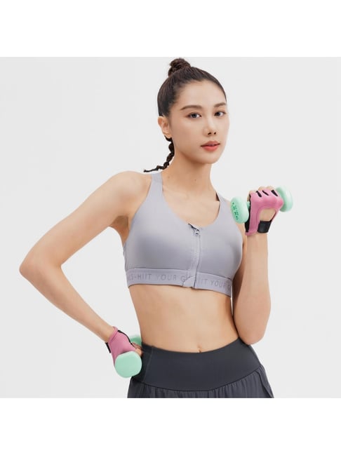 Domyos - Adults Grey Easy Maintenance Hex Shaped Dumbbells 3kg Set of 2